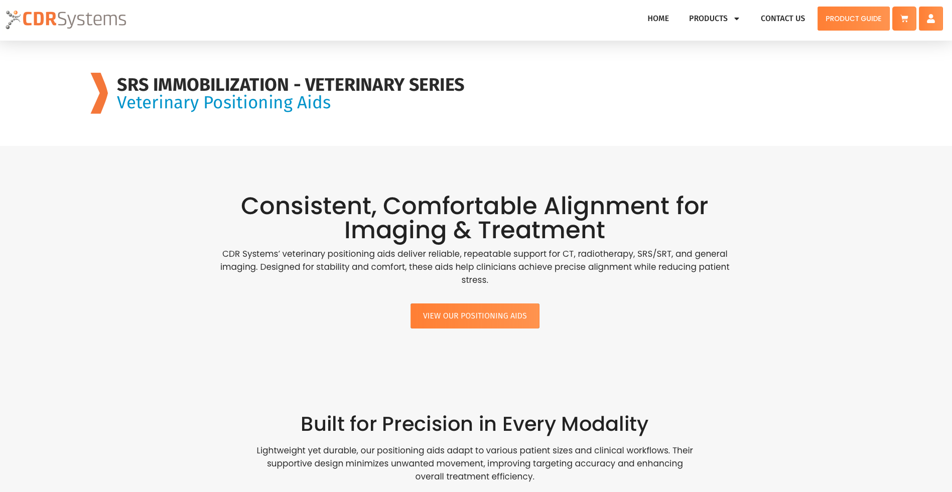 Veterinary SRS Positioning Aids | CDR Positioning